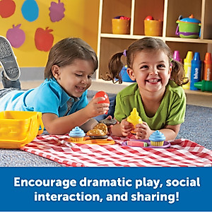 Learning Resources New Sprouts Picnic Set - 15 Pieces, Ages 18+ months, Pretend Play Food for Toddlers, Kitchen Play Toys for Kids
