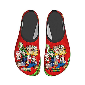 DLZRF Water Shoes for Boy Girl Quick-Dry Aqua Socks Swim Beach Yuga Exercise Wear Sport Pool Camping Must Haves Youth Size Style-04-2.5-3 Little Kid