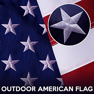 Cheeerrrs LLC American Flag, Embroidered Stars, Extremely Durable & Fade Resistant US Flag, Long-lasting Use American Flag For Outside, 3X5 FT US Flag, LLA