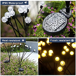 YUNJACKEYDZ Solar Garden Lights-Outdoor Solar Lights for Yard-Solar Powered Firefly Lights Outdoor Waterproof Wind Dancing Solar Lights for Landscape Decoration Lights Yard Patio Pathway Decoration