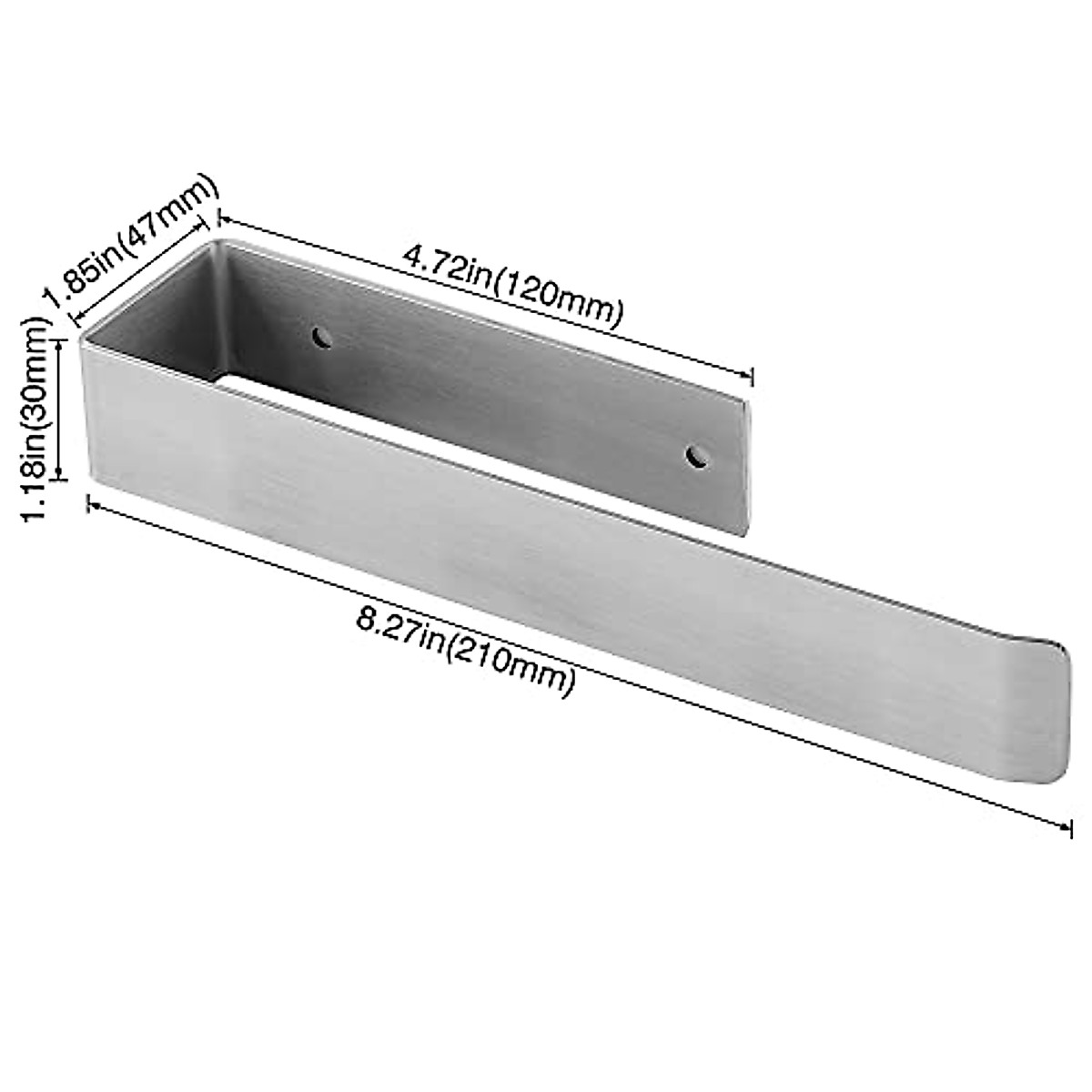 Stainless Steel Hand Towel Bar - Self Adhesive Towel Rack Stick on Wall, SUS-304 Brushed Towel Holder, Strong Sticky Towel Ring, Contemporary Style Towel Hanger No Drilling