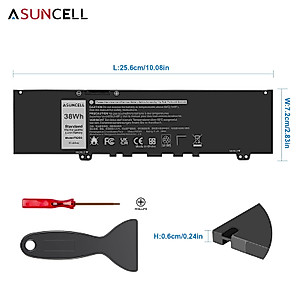 ASUNCELL 38Wh F62G0 Battery for Dell Inspiron 13 7000 7373 7386 2 in 1 Series Vostro 13 5000 5370 13-5370 P83G P87G P91G Series F62GO 39DY5 RPJC3