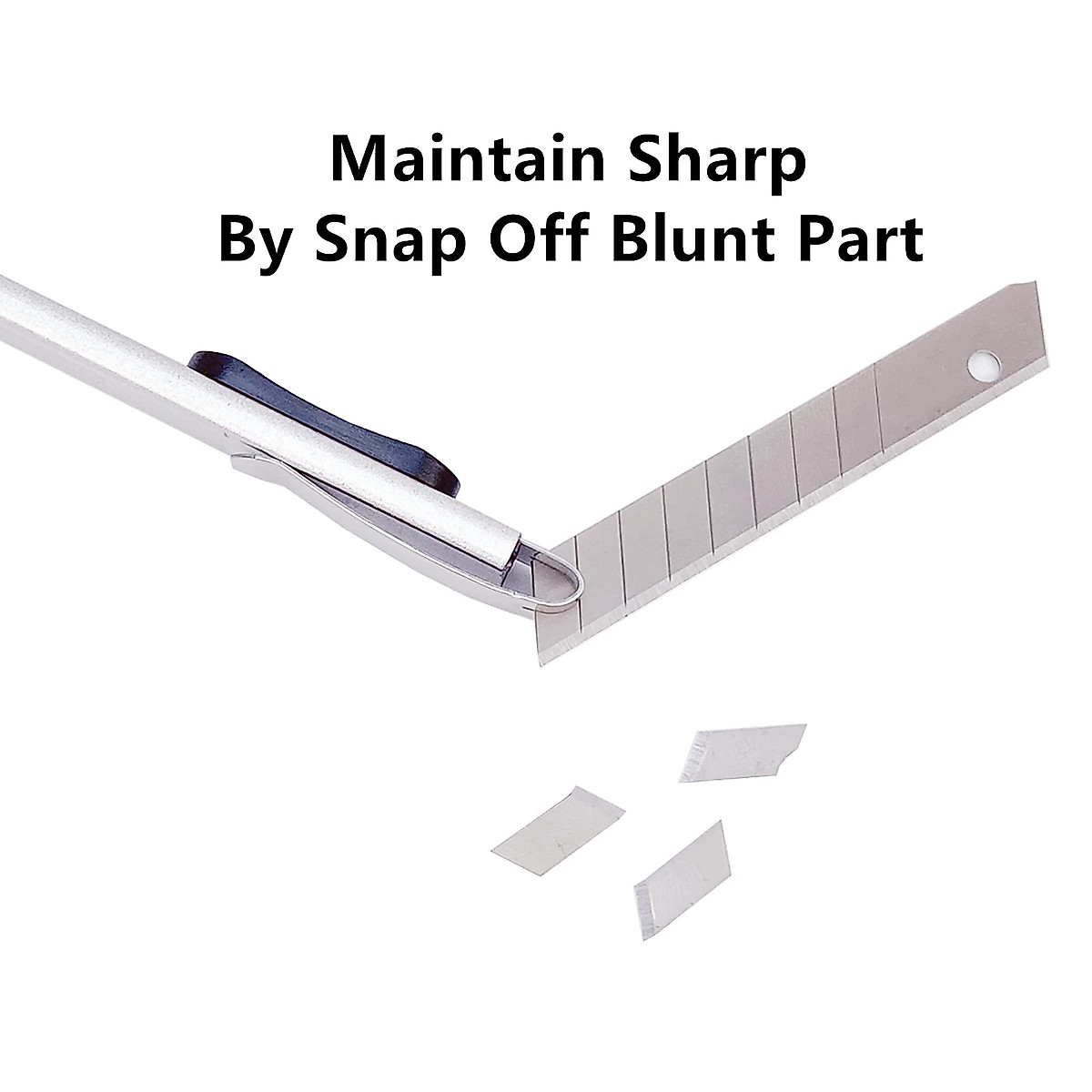 CCyanzi 9mm Stainless Steel Utility Knife with Snap off blades Replacement, Retractable Utility Knife Set, for Box Cutter, Vinyl Knife, Precision Knife