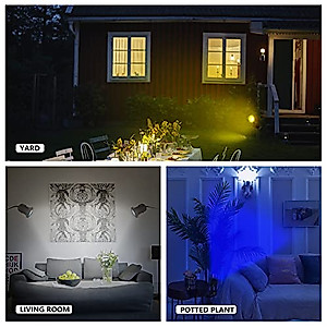 HAMVIDNE LED Spotlights Indoor Halloween Spot Lights for Plants Tree Spotlight Up Lighting with Remote, Landscape Light Plug in, Waterproof RGB Colors Changing Up Lights for Ground Garden (2Pack)