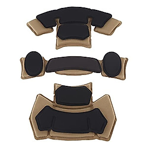 Helmet Padding Kit, Adjustable Dial, ThreePiece Design, 24 Hook and Adhesives, Universal Helmet Chin Strap System for Helmet Repair (Mud Spongeand Suspension)