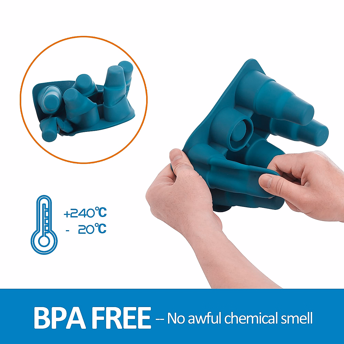 MANBA Popsicle Mold, 2 Pack Collapsible Silicone Popsicle Molds Easy Release Reusable Popsicle Sticks with Drip Guards for Homemade Popsicles and Ice Cream - BPA Free