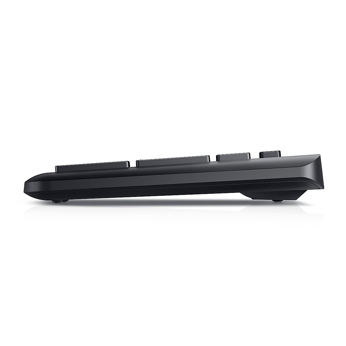 Dell Wireless Keyboard and Mouse - KM3322W, Wireless - 2.4GHz, Optical LED Sensor, Mechanical Scroll, Anti-Fade Plunger Keys, 6 Multimedia Keys, Tilt Leg - Black