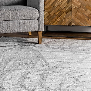 nuLOOM Thomas Paul Power loomed Octopus Area Rug, 5' x 8', Silver