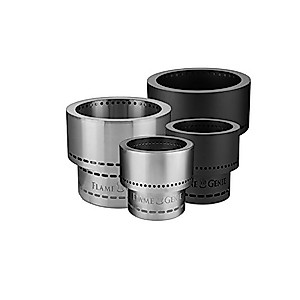 Flame Genie FG-19 Portable Smoke-Free Inferno Wood Pellet Fire Pit, USA Made, 19" Diameter, Black