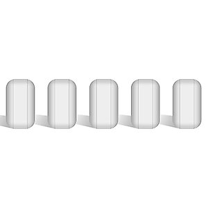 stonylab 5-Pack Stir Bar Set, 10 mm PTFE-Coated Magnetic Stirring Bars White Stir Mixer for Stirrers, 5 PK