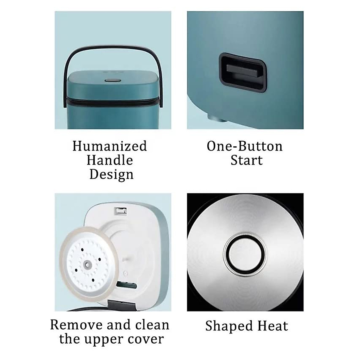 ANNAPURNA DISTRIBUTOR Mini Rice Cooker, Healthy Ceramic Coating 1.2L Small Rice Cooker hold 1-2.5 cups uncooked rice for 1-3 People, Portable Travel Rice Cooker with Steam Tray, Easy to use. (Brown)