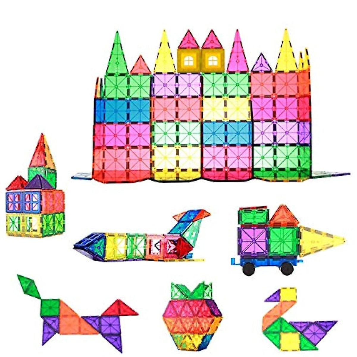 iMissiu 78pcs Magnetic Building Blocks for Kids 3D Educational Construction Tiles Set- Super Durable with Strong Magnets and Superior Color- Learning Construction Toy for Age 3 4 5 6 7 Years Old