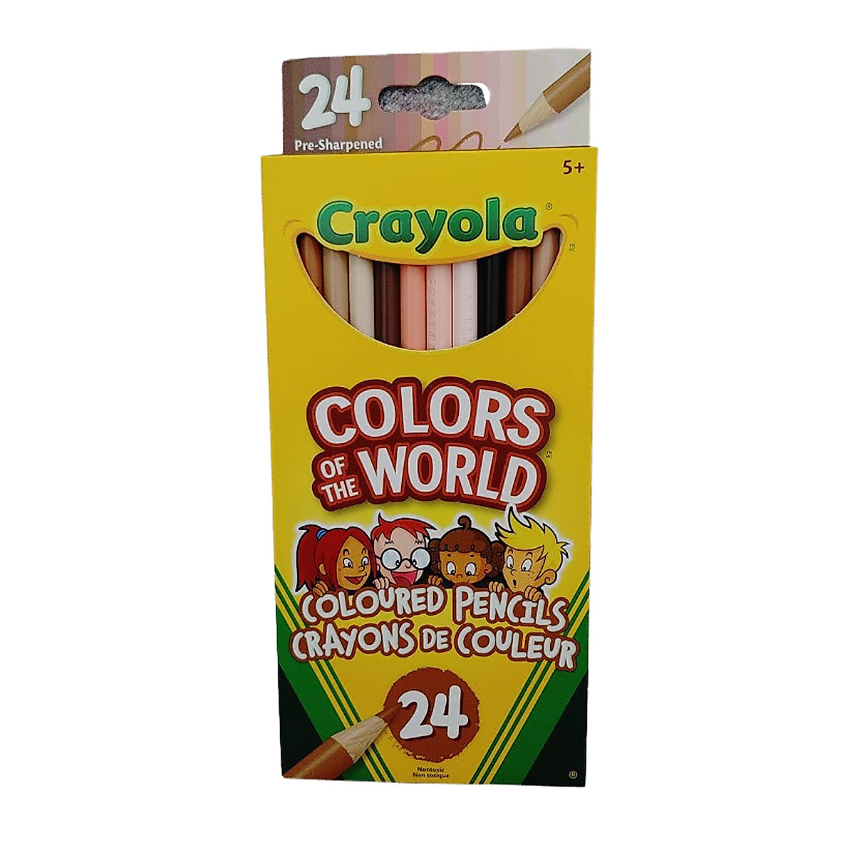 Crayola - Colors of the World Bundle - 24 Crayons + 24 Pencil Crayons + 48 pg Coloring Book - Great for kids of all ages.