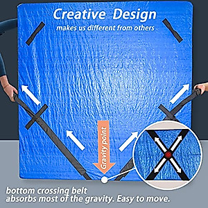 Wotermly King Mattress Bag for Moving and Storage with Handle Lift Belts,Reusable Waterproof Heavy Duty Tarpaulin Bed Mattress Cover, Strong Zippered Mattress Protector,Size King