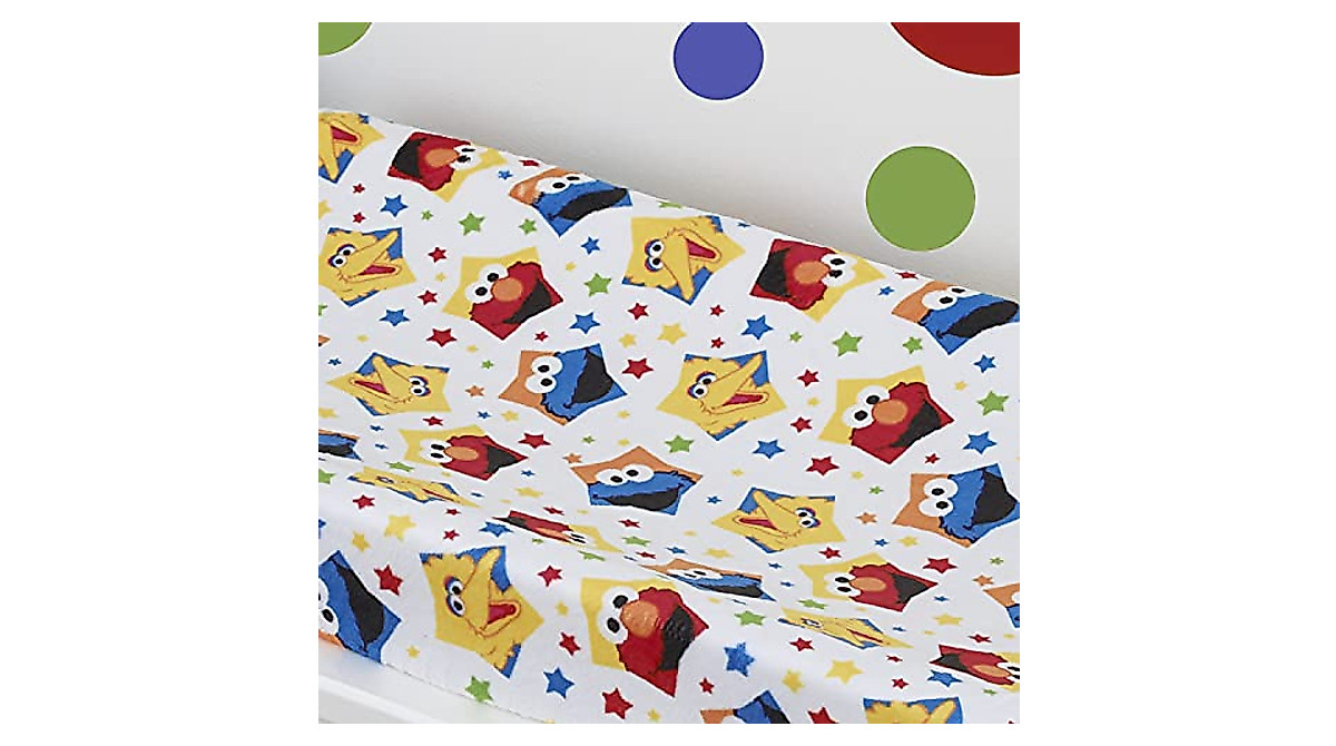 Sesame Street Changing Pad Cover – Elmo & Friends
