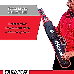 Kapro - CASE-24 Carrying Case - Storage Bag for Levels - Durable Nylon Carry Case - With Plastic Handle and Zippered Accessory Pouch - Fits 24” Levels