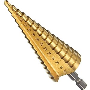 4-12mm 4-20mm 4-32mm HSS Step Drill Bit High Speed Steel Pagoda Drill Bit Hole Cutter (4-32mm)