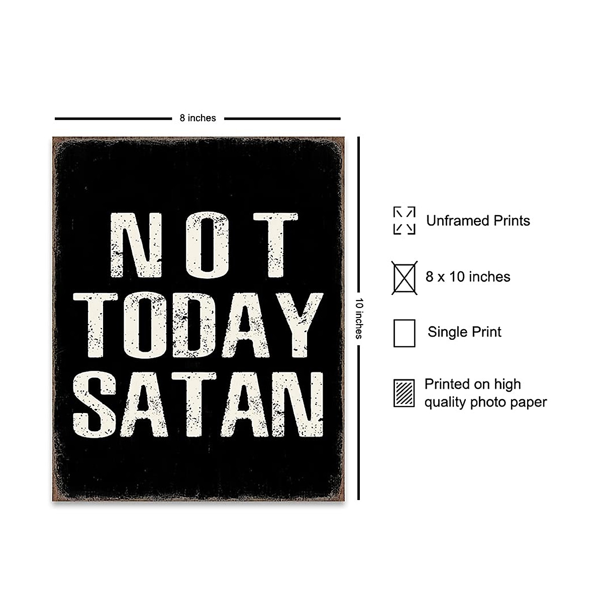 Inspirational Spiritual Religious Wall Art & Decor - Christian Catholic Gifts for Men, Husband, Him - Motivational Poster Picture Print Sign - God Wall Decor - Office, Man Cave, Church