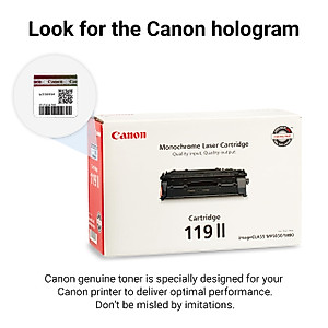Canon Genuine Toner, Cartridge 119 II Black, High Capacity (3480B001), 1 Pack, for Canon imageCLASS MF5800 /5900/6100 Series, MF410 Series, LBP6300 / 6600 Series, LBP250 Series Laser Printers
