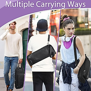 SNIGJAT Drumstick Bag with Crossbody Shoulder Strap, Large Capacity Mallet Bag with Anti-falling Pockets, Gifts for Drummers, Beginners in Band, Gig, Solid Drum Sticks Bag with Metal Hooks