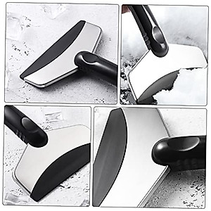Yardwe 18 PCS Stainless Steel Snow Shovel Stainless Spatula Stainless Steel Scraper car Window Squeegee Snow Brush for car Auto Windshield Snowbrush car ice Scraper Frost Removal Shovel