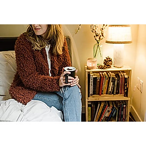 Ello Campy 11oz Stainless Steel Travel Mug with Handle and Leak-Proof Slider Lid, Reusable, Vacuum Insulated, Perfect for Coffee or Tea, Home, Gift, Travel, Office, BPA Free, Xavier Navy