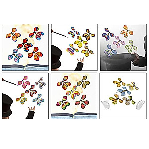 Esquirla 5X Clockwork Butterfly, Wind up Butterfly Toys, Novelty Fairies Flying Butterfly for Birthday Christmas Party Bag Fillers Decoration Surprise, Style C