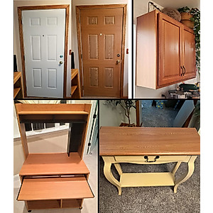 Teemall 15.6inch by 79inch Brown Wood Grain Waterproof Self Adhesive Shelf Liner Dresser Drawer Cabinet Sticker （Brown Winged Wood）