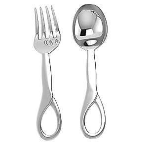 Miza Sterling Sophie Silver Baby Spoon & Fork Set