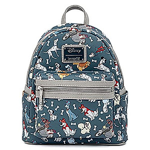 Loungefly Disney Dogs Mini-Backpack Handbag All Over Print Lady Tramp Dalmatians