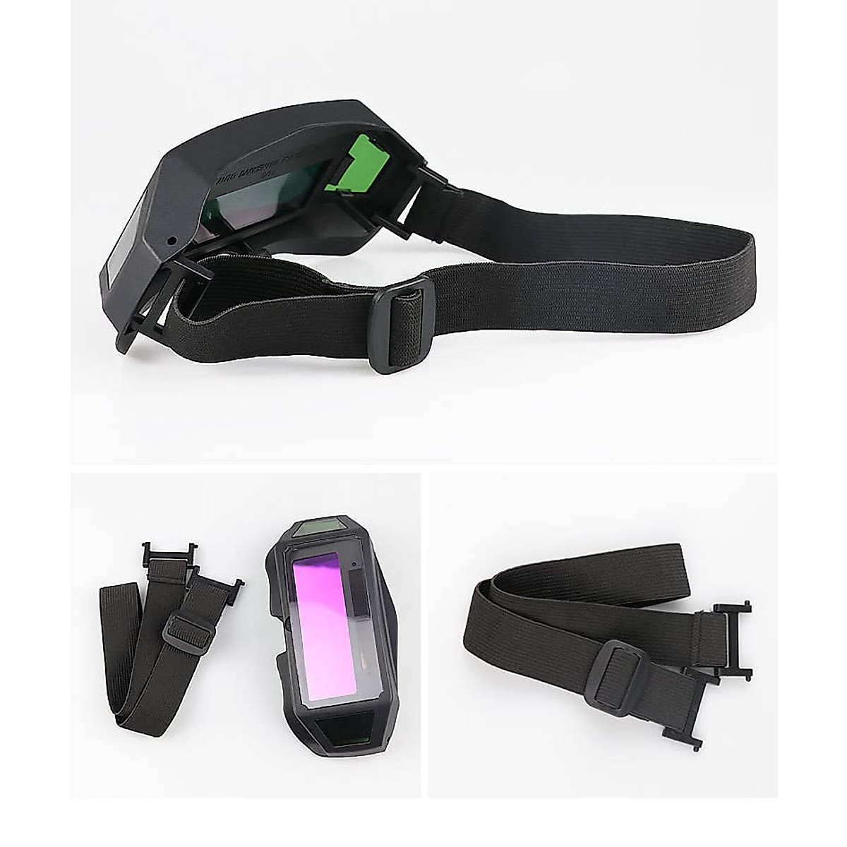 OhMill Solar Auto Darkening Welding Goggles Panoramic Anti-glare PC Glasses Welder Safety Glasses Mask Protect Eyes from Harmful Rays