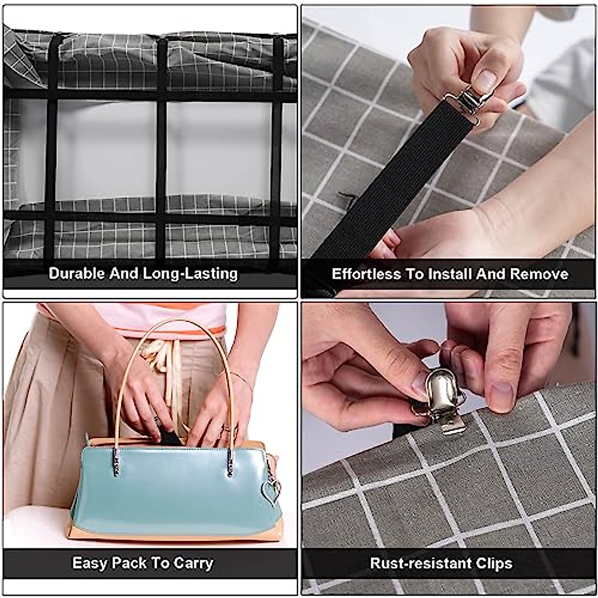 Namubarwa Hidden Strap Tablecloth Clips - Perfect for Picnic Tables and Thick Tables Indoor and Outdoor, Keep Your Tablecloth Secure with Our Invisible Table Cloth Clips!