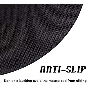 Rose Gold Glitter Ombre Mouse Pad Round Non-Slip Rubber Mousepad Laptop Office Computer Decor Cute Desk Accessories Customized Design Mouse Pad