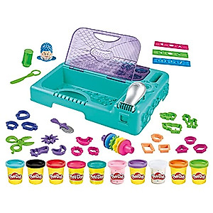 Play-Doh Set On The Go Imagine and Store Studio, with 30 Tools and 10 Cans of Modeling Compound, Travel Toys for 3 Year Old Girls and Boys and Up, Non-Toxic