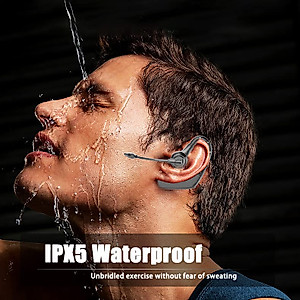 Mosonnytee Bluetooth earpiece Bluetooth Headset Noise Cancelling Headphone with Microphone Trucker Bluetooth Headset Single Ear Hands-Free Headphones with Replaceable Batteries