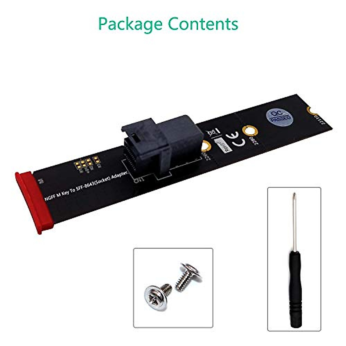M.2 Module with Mini-SAS HD (SFF-8643) 36-Pin Connector for U.2 (SFF-8639) NVMe SSD (Upward miniSAS) - Support Intel 750 2.5-inch U.2 SFF SSD