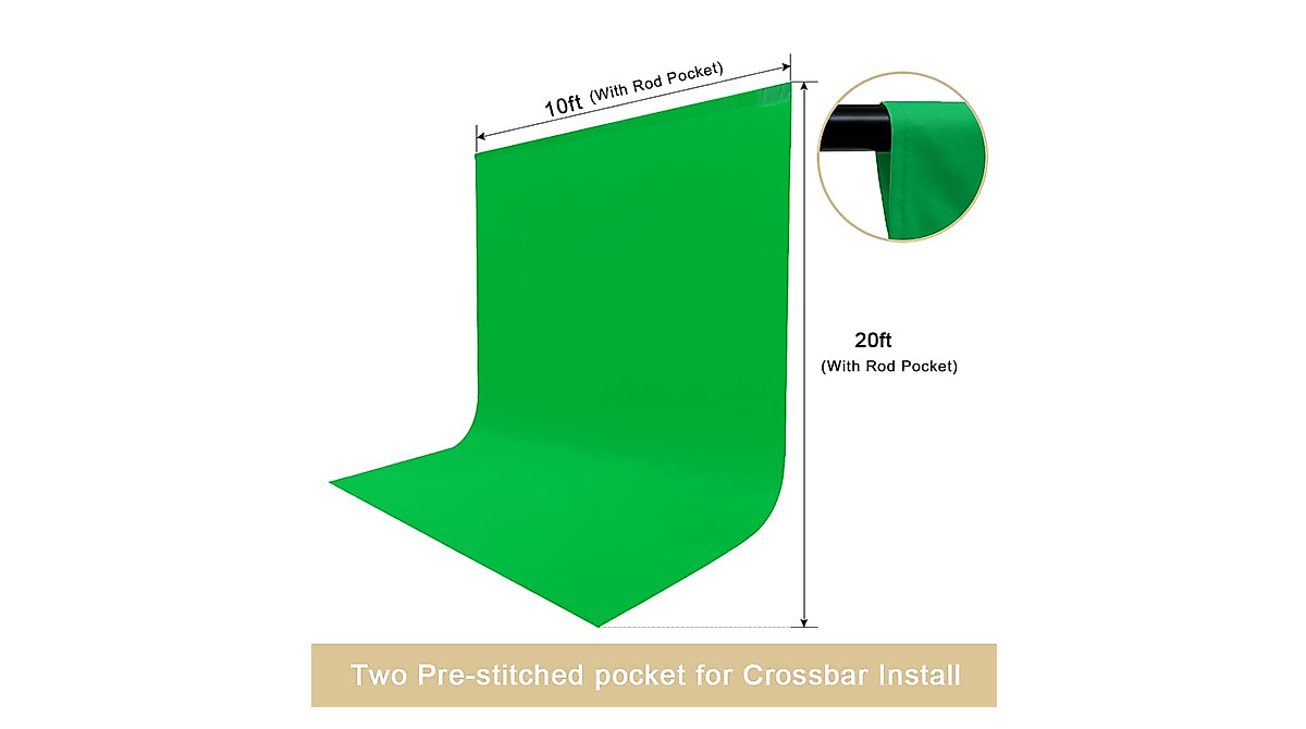 10X20ft Green Screen Backdrop for Photography - LCUIRC