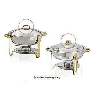 Tiger Chef 4 Quart Round Chafing Dish (3, 4 Quart Round)
