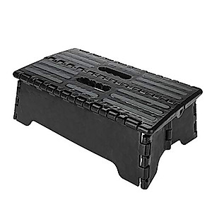 Folding Step Stool, 15 Inch The Anti Skid Step Stool is Sturdy to Support Adults and Enough for Kids. Opens Easy with One Flip. Great for Kitchen, Bathroom, Bedroom, Kids or