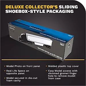Diecast Masters Freightliner Cascadia SBFA Tandem Truck | 1:50 Scale Model Semi Trucks | 72" Sleeper Cab & 53" Dry Cargo Van | Black Diecast Model 71047