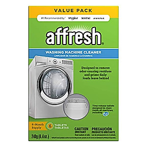 everydrop by Whirlpool Ice and Water Refrigerator Filter 1, EDR1RXD1, Single-Pack , Purple & Affresh Washing Machine Cleaner, Cleans Front Load and Top Load Washers, Including HE, 6 Tablets