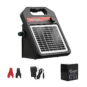 ANDMON MINI400 30 Miles Solar Electric Fence Charger, 0.4 Joule Solar Electric Fence for Livestock, Horses, Cattle Sheep, Solar Fence Charger with Day or Night Mode, Easy Installation
