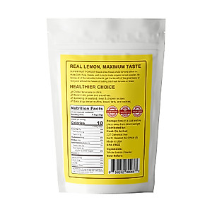 ORGFUN Original Lemon Powder Made with Real Lemons, Freeze Dried Juice Powder, Strong Fresh Lemon Flavor Great for Beverages, Smoothies, Baking 7.06 Oz