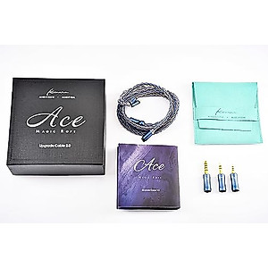 HiFiGo Kinera Ace 2.0 Modular Upgrade Earphone Cable, IEMs Replaceable 8-Strand Silver-Foil & Copper Alloy Wire Cable with 2.5mm/3.5mm/4.4mm Plug (0.78 2PIN)