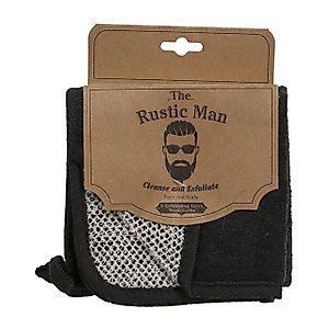 The Rustic Man Terry Wash Cloths for Face and Body, Dual-Sided Cleansing and Exfoliating Washcloths, Machine Wash, Black, 3 Count