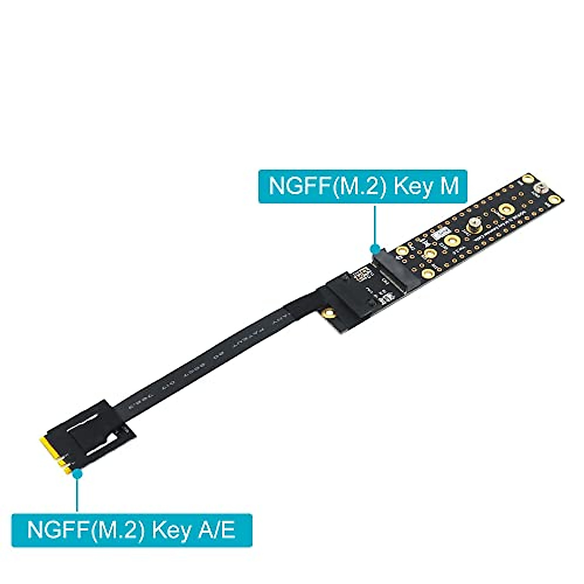 BQZYX+ NGFF M.2 Key A+E Male to Key M Female Adapter Cable