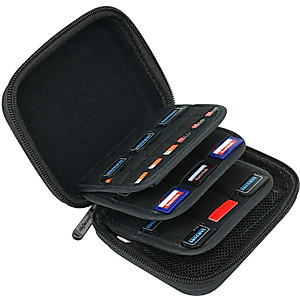 Large Capacity 33 Slots Storage Case Holder for SD Memory Cards, Switch Game Cartridges, PS Vita Game Plus 12 Micro SD Card Holders, Pouch for Card Reader