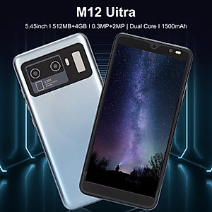 ASHATA Ultra Unlocked Android Cellphone Face Recognition Smartphone with 4.45in HD Curved Screen, Full Network Mobile Phone, 512MB 4GB, Support Extended 128GB Memory Card, BT FM