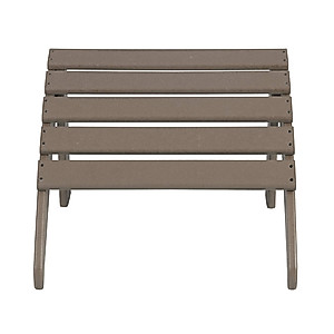 WO Home Furniture Adirondack Ottoman Outdoor Patio Footrest 13.5" Inch Folding Footstool for Outdoor Adirondack Chair (Weathered Wood)