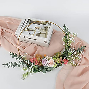 18pcs Babys Breath Eucalyptus Leaves Bouquet Gypsophila Artificial Flowers and Faux Greenery for Home Decor